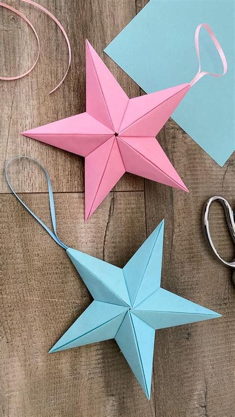 3d Star Ornament Video In 2024 Paper Crafts Christmas Crafts