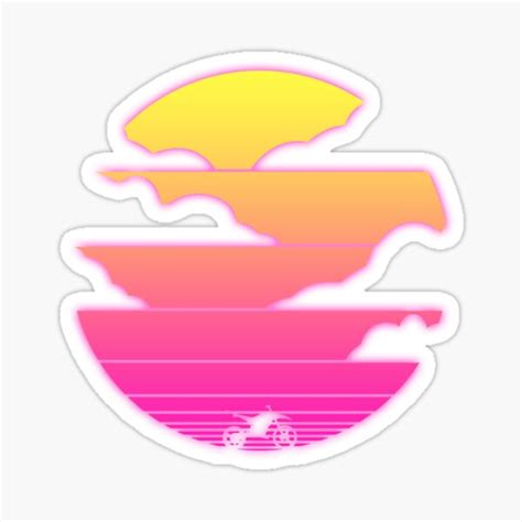 Synthwave Street Hawk Sticker By Christopper Redbubble