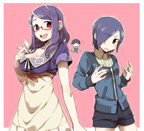 Kaneki Ken Kirishima Touka And Kamishiro Rize Tokyo Ghoul Drawn By