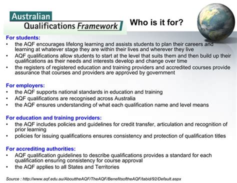 Learning From Australian Qualifications Framework Ppt