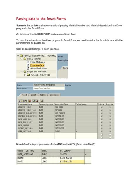 Passing Data To The Smart Forms Pdf