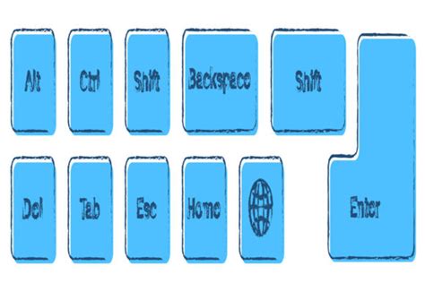 Set Of Additional Keyboard Keys On A White Background Graphic By Rnko · Creative Fabrica