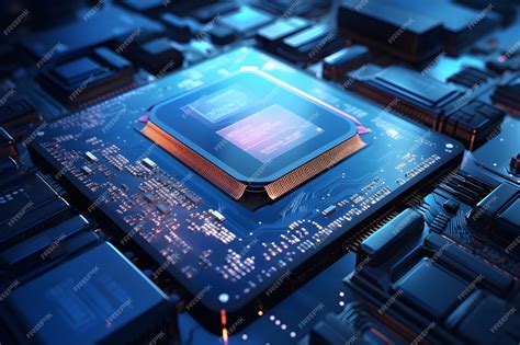 Premium Ai Image Computer Cell Phone Micro Chips Motherboard Data Ram Circuitry Processor