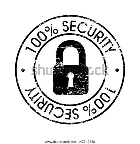 Security Seal Over White Background Vector Stock Vector Royalty Free