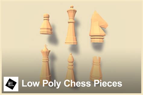 Low Poly Chess Pieces 3d Props Unity Asset Store