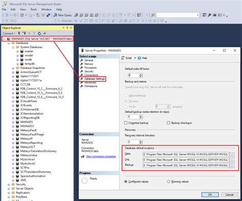 Specifying Custom Locations For Metasys Server Application And Databases Metasys Lit
