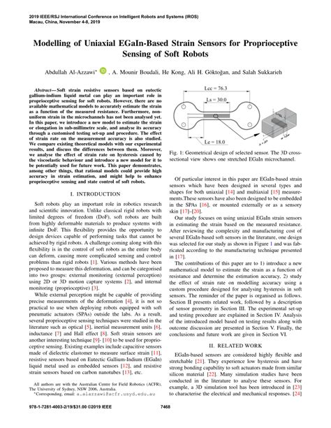 Pdf Modelling Of Uniaxial Egain Based Strain Sensors For