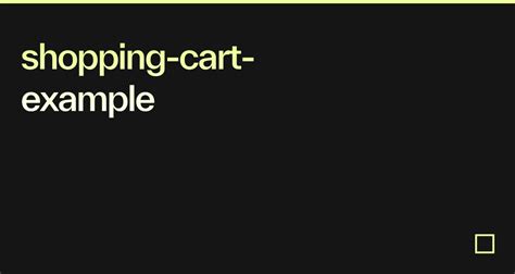 Shopping Cart Example Codesandbox