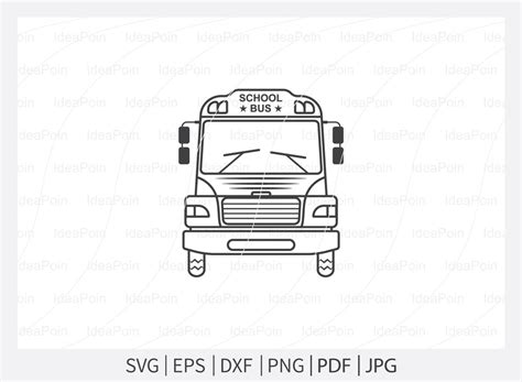 School Bus Outline Clip Art Blue School Bus Stock Clipart