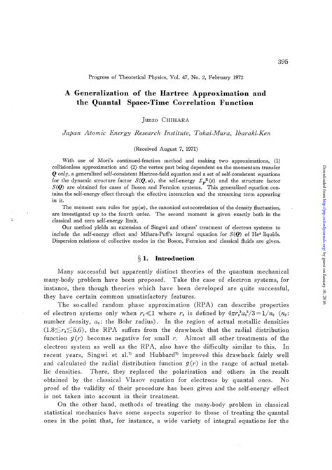 Pdf A Generalization Of The Hartree Approximation And The Quantal