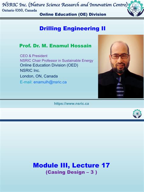 Module Iii Lecture 17 Casing Design 3 Pdf Casing Borehole