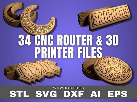 Boxes Files For CNC Router And D Printer STL DXF Eps Svg Ai D Model D Printable CGTrader