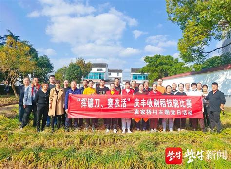 张家港市后塍街道党建引领促乡村振兴 金秋稻谷忙瑞年丰收 袁家桥 镰刀 活动