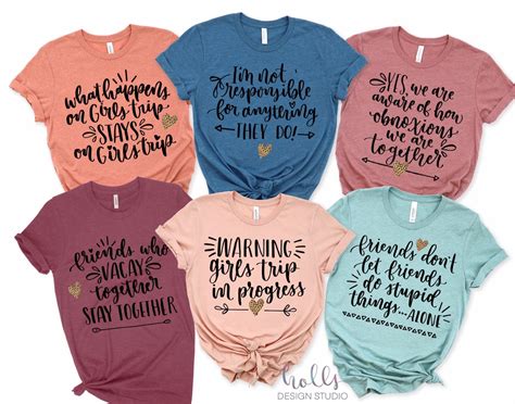 Funny Girls Trip Shirts Vacation Shirts Best Friend Shirts Etsy