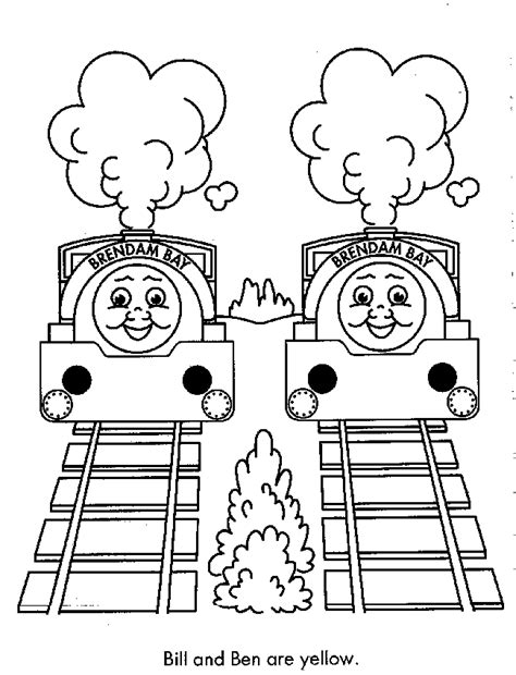 Page Bill Ben And Thomas Coloring Page Fun And Educational Coloring