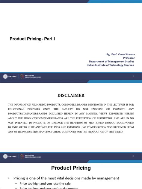 Lecture 26 Week6 Download Free Pdf Pricing Marketing