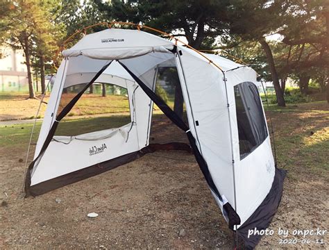캠핑텐트 캠핑 백패킹 차박에 좋은 자립형 쉘터 스위스 알파인클럽의 벨라쉘터~ Onpckr 온피씨