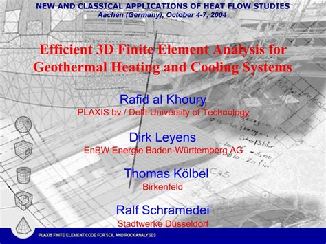 Ppt Efficient 3d Finite Element Analysis For Geothermal Heating And Cooling Systems Powerpoint