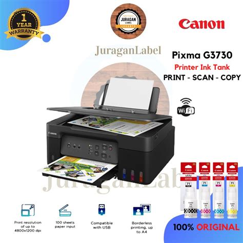 Jual Printer Canon Pixma G3730 Ink Tank Wifi Aio Print Scan Copy Shopee Indonesia
