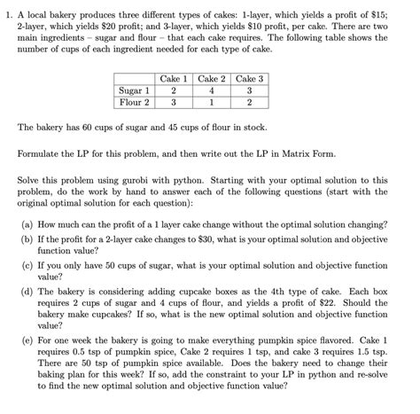 Please Solve This Problem Using Gurobi With Python