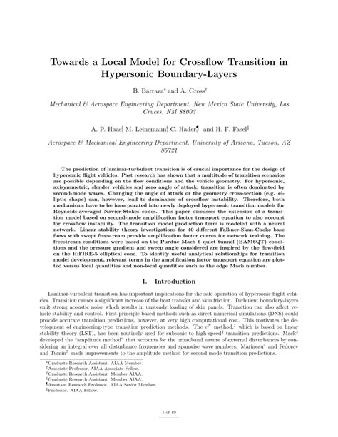 pdf machine learning based transition prediction for hypersonic
