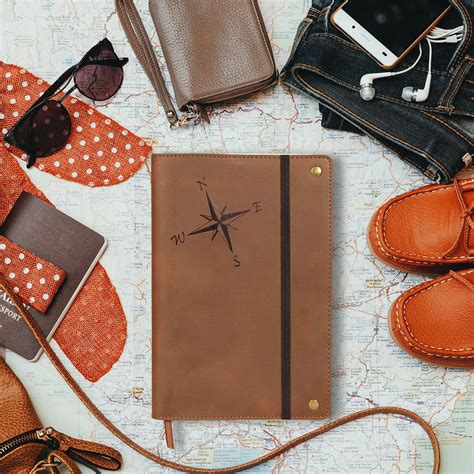 The Compass Rose Real Leather Journal Personal Notebook Journal