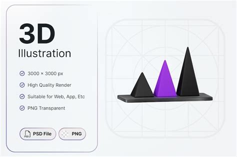 Premium Psd 3d Render Triangle Bar Concept Modern Design