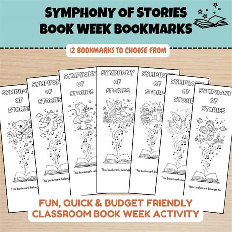 Book Week 2026 Coloring Bookmarks Cbca Symphony Of Stories Tpt