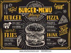 Cafe Menu Restaurant Identity Bakery Menu Pizza Burgers Burger Food