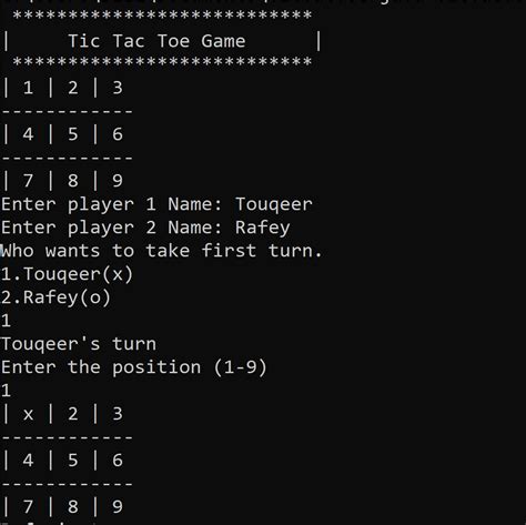 Github Touqeeralitictactoegame This Is A Cli Based Game Written In Java Programing