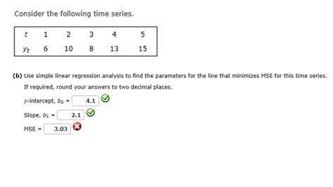 Solved Consider The Following Time Series 2 3 4 Yt 6 10 8