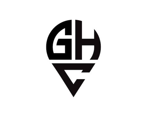 Premium Vector Ghc Letter Location Shape Logo Design