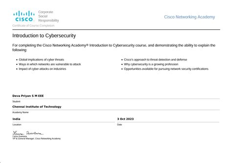Deva Priyan On Linkedin Cybersecurity Cisconetacad Learningjourney