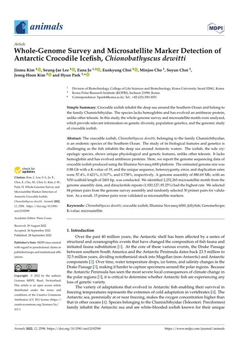 Pdf Whole Genome Survey And Microsatellite Marker Detection Of