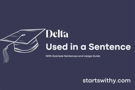Delta In A Sentence Examples 21 Ways To Use Delta