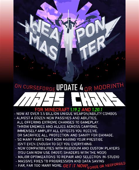 Weapon Master Minecraft Mod