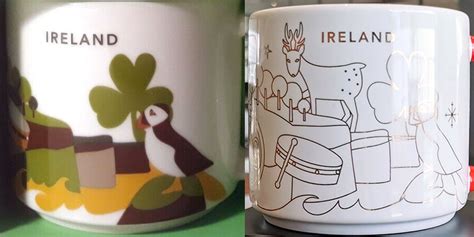 You Are Here Christmas Ireland Starbucks Mugs