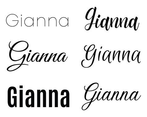 Gianna Svg Nombres De Beb S Svg Nombres De Boda Svg Etsy M Xico