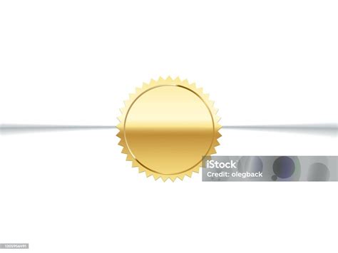 봉투에 황금 스티커를 붙입니다 골드 스탬프 로고 벡터 일러스트레이션 Vip 편지에 품질 인증서 흰색 배경에 고립 된 현실적인 원형 기호 빈티지 메일 씰 고급에 대한 스톡