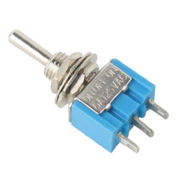 Mini Toggle Switch 3 Pins SPDT ON ON 6A 125VAC Lampatronics