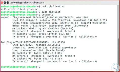 Cambiar Ip Linux Consola Configurar Solvetic