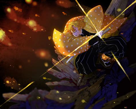 Anime Wallpaper Demon Slayer Zenitsu Anime 10000 Wallpaper