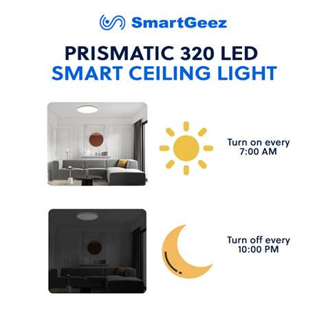 SmartGeez Zigbee Prismatic Black Smart Ceiling Light RGBWW PassionHome Sg