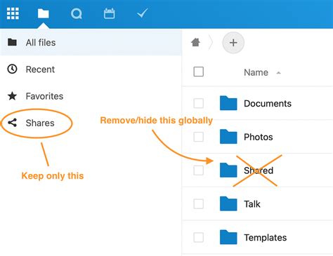 Solved Remove or hide the Shared folder in Files avoiding possible issues ℹ Support