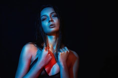 Premium Photo Pretty Wet Woman In Underwear Sensual Beautiful Girl