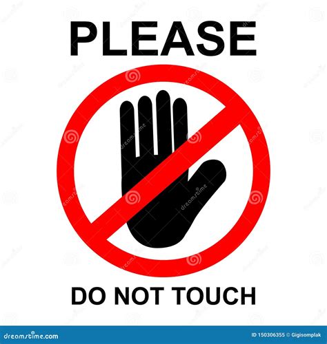 Please Don`t Touch Me Hand Drawn Vector Illustration In Cartoon Comic Stlye People Together
