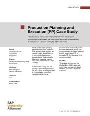 Intro S HANA Using GBI Case Study PP Fiori En V Docx CASE STUDY Production Planning And
