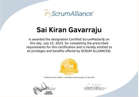 sai kiran gavarraju on linkedin scrummaster agile scrumalliance