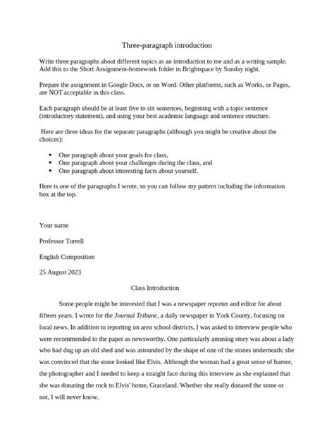 Three Paragraphs Pdf