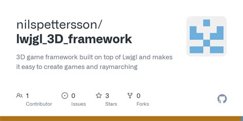 Github Nilspetterssonlwjgl3dframework 3d Game Framework Built On